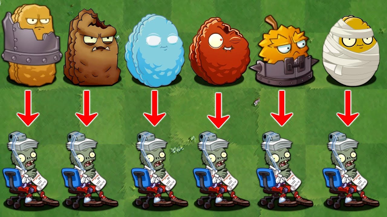 PvZ 2 Challenge - All Defense & Other Plants VS Zcorp Chair Racer ...