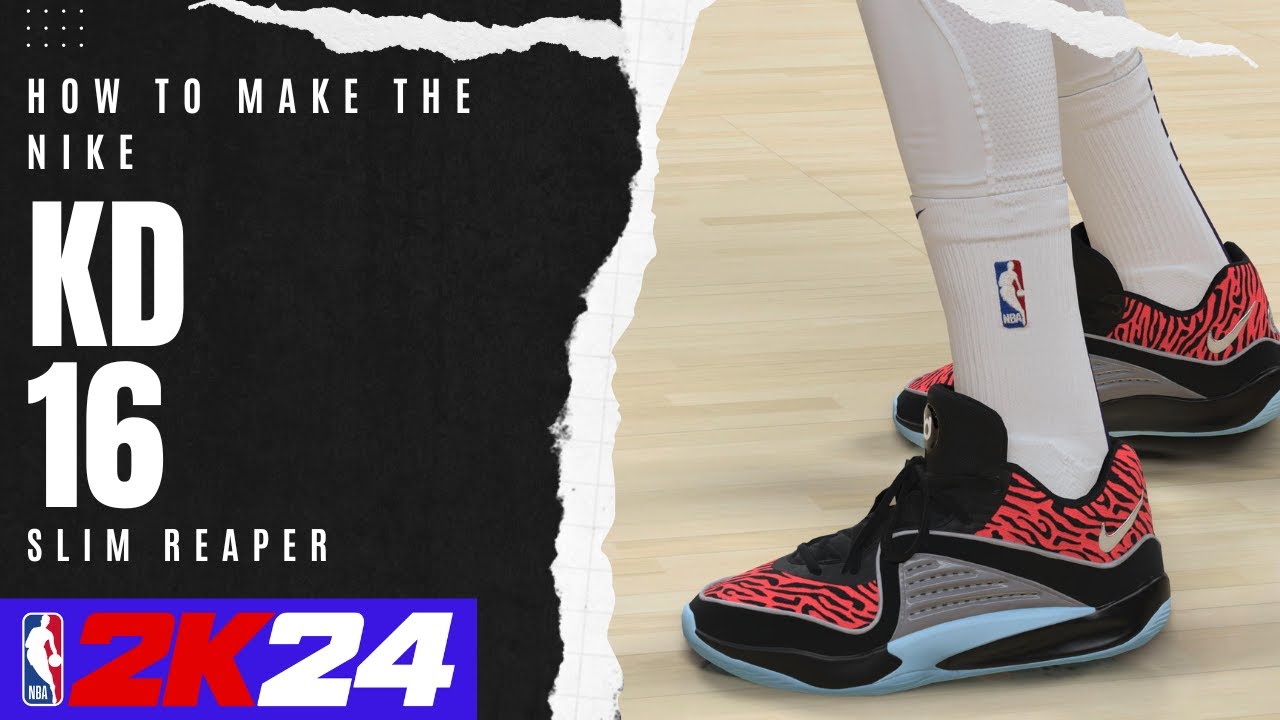 NBA 2K24 Custom Shoe Creator: How to Make Nike KD 16 Slim Reaper - YouTube