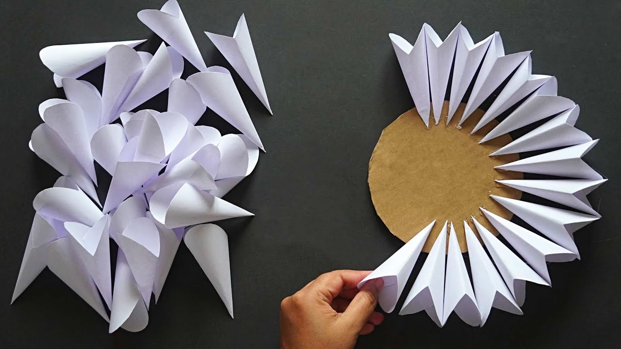 Easy and Quick Paper Wall Hanging Ideas / A4 sheet Wall decor ...