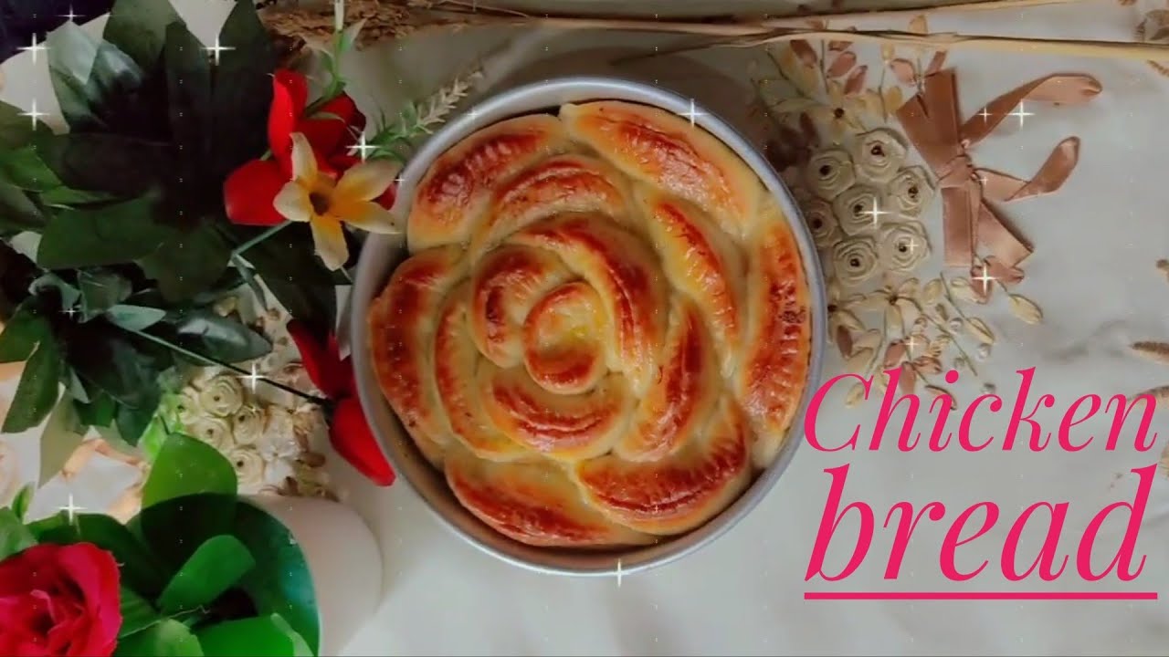 Rose shape chicken bread 🍞 - YouTube