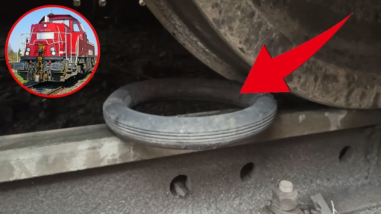 🚂 Train Crushes Car Tire! You Won’t Believe What Happens Next 😱 | Crazy ...