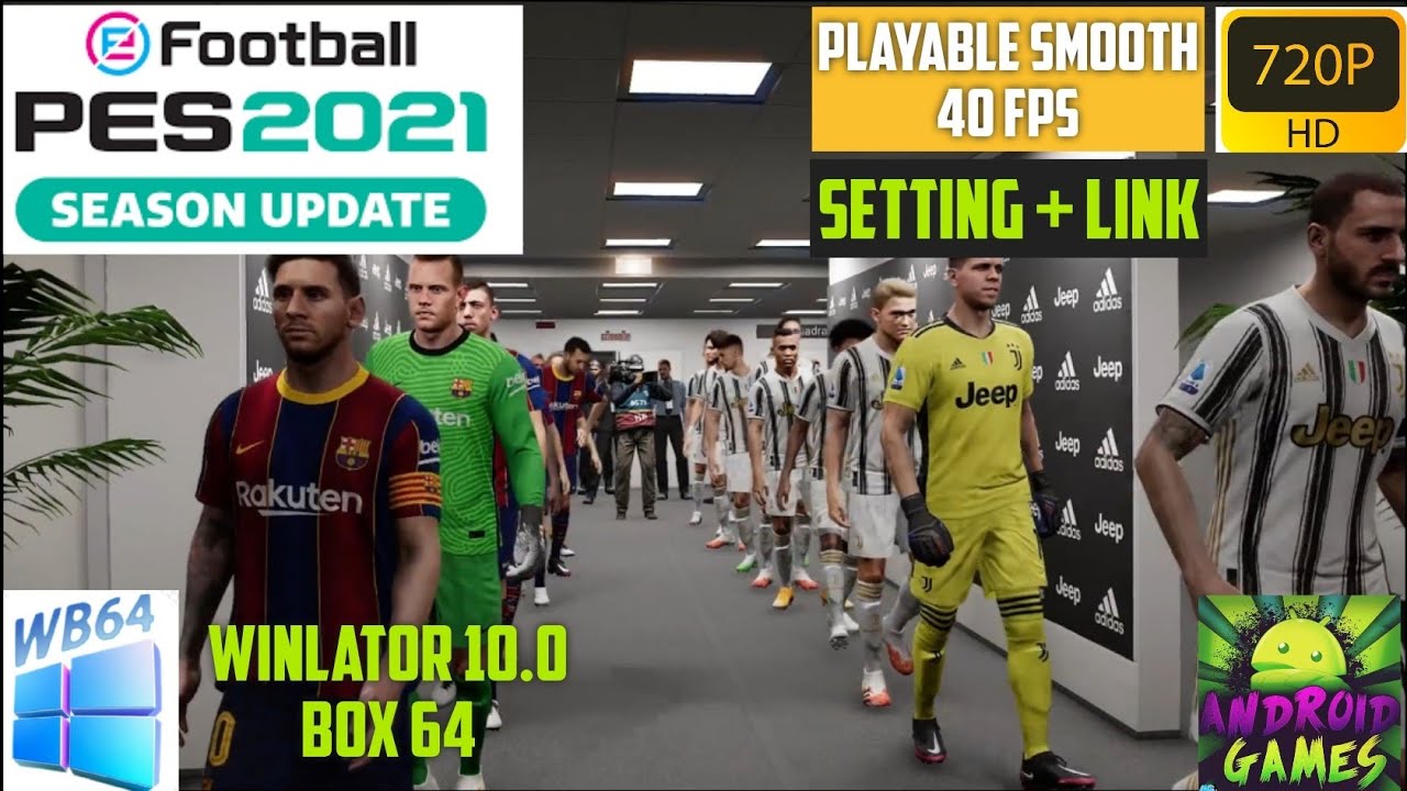 PES 2021 on Android Offline Non-Root | Winlator 10 B.64 - Playable ...