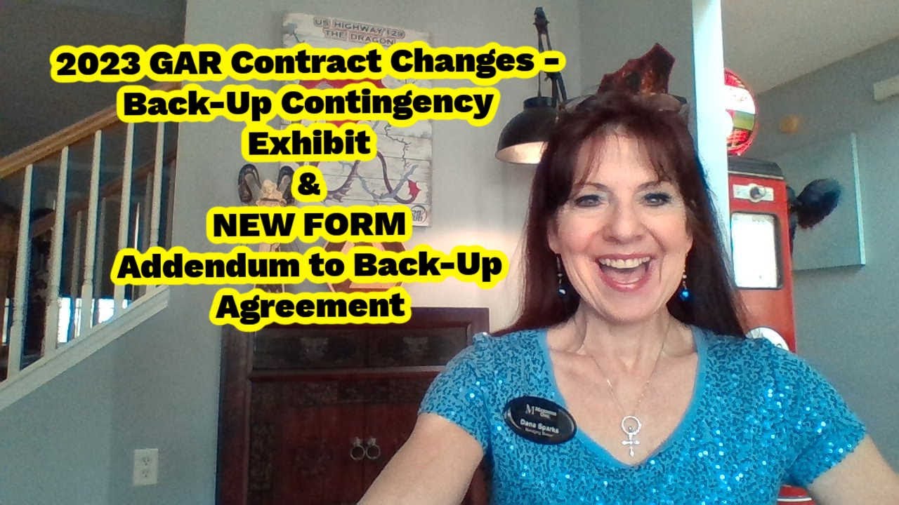 2023 GAR Changes - Back Up Contingency Exhibit & NEW FORM # ...