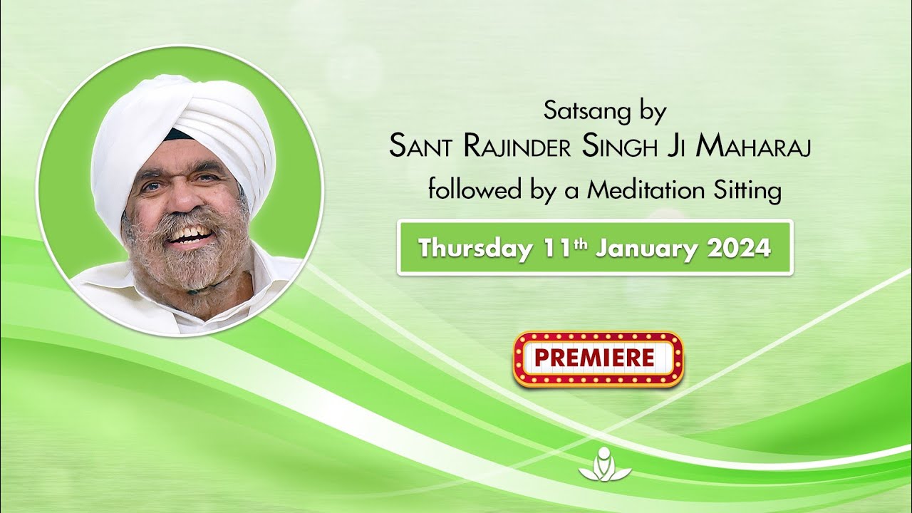 Satsang By Sant Rajinder Singh Ji Maharaj - Jan 11, 2024 - YouTube