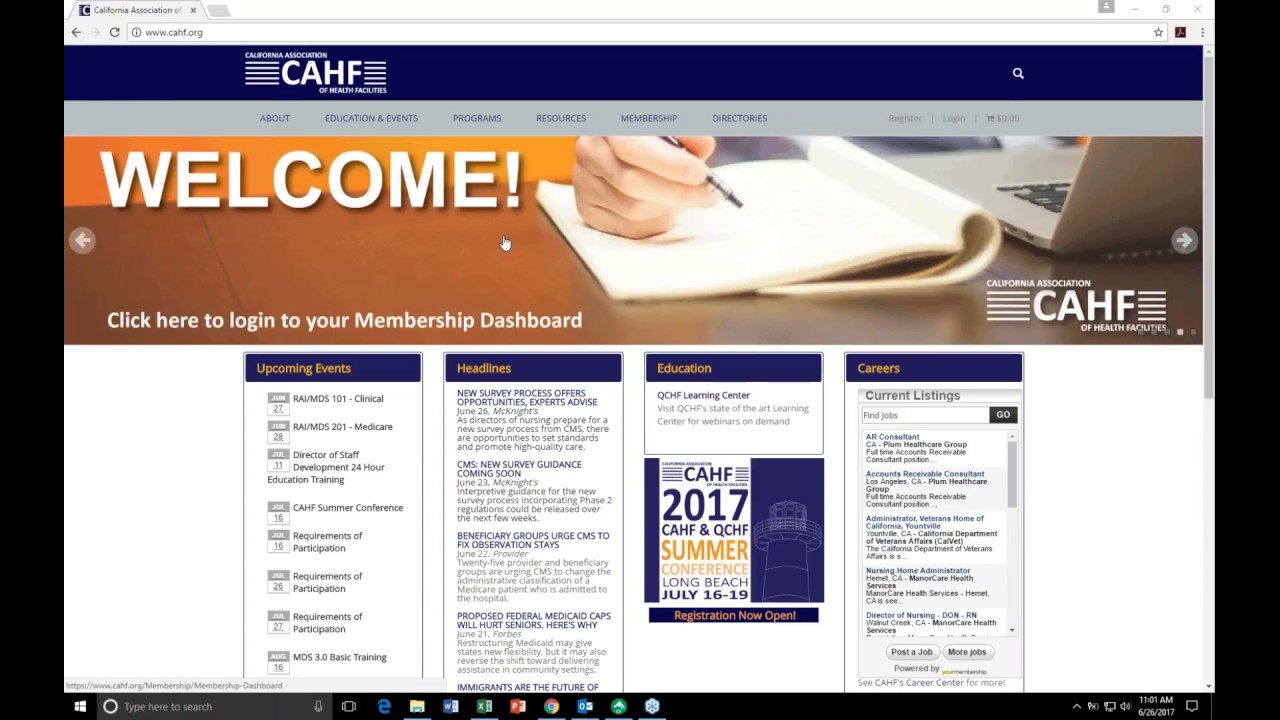 Completing Evaluations and Accessing CEs at www.cahf.org - YouTube
