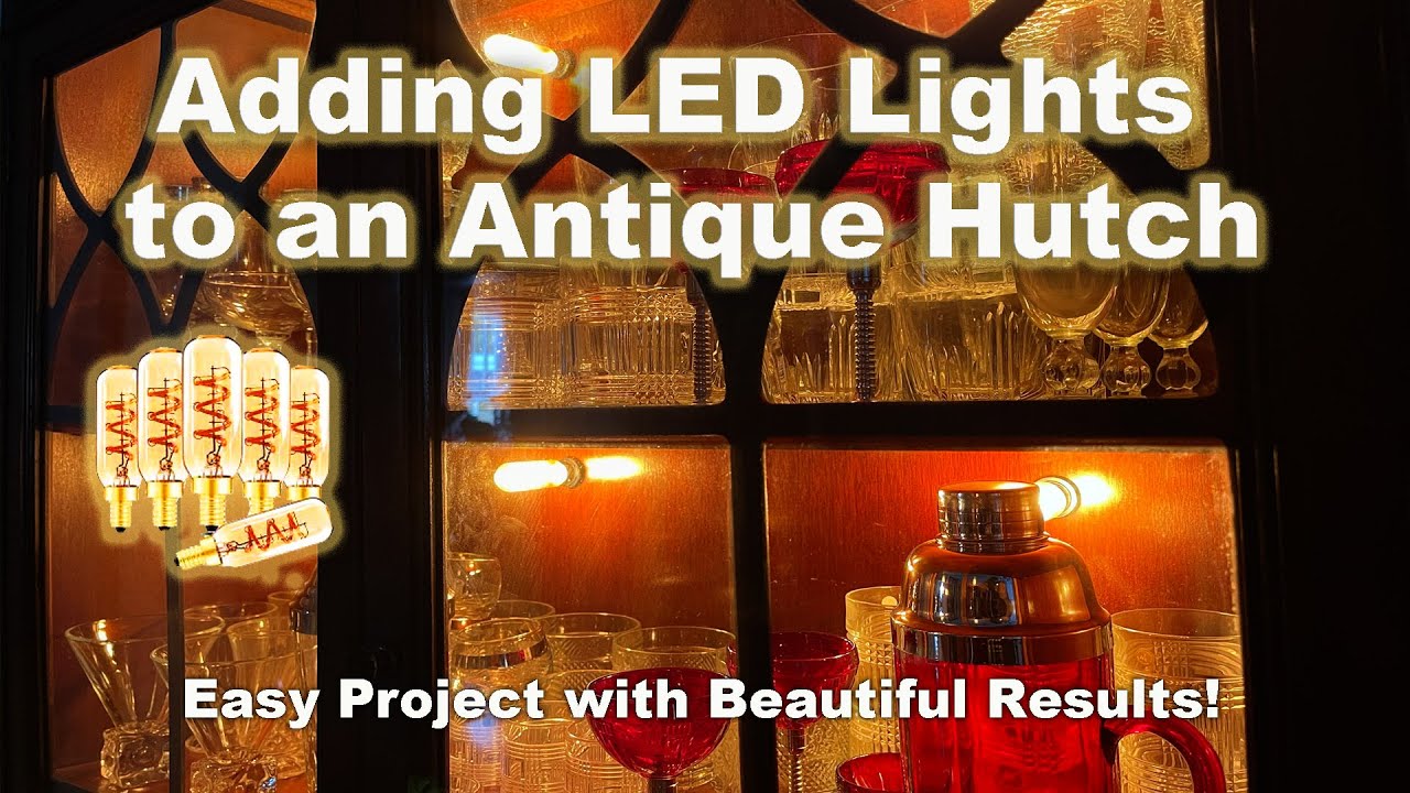 Adding Wiring and LED Lights to an Antique hutch - YouTube