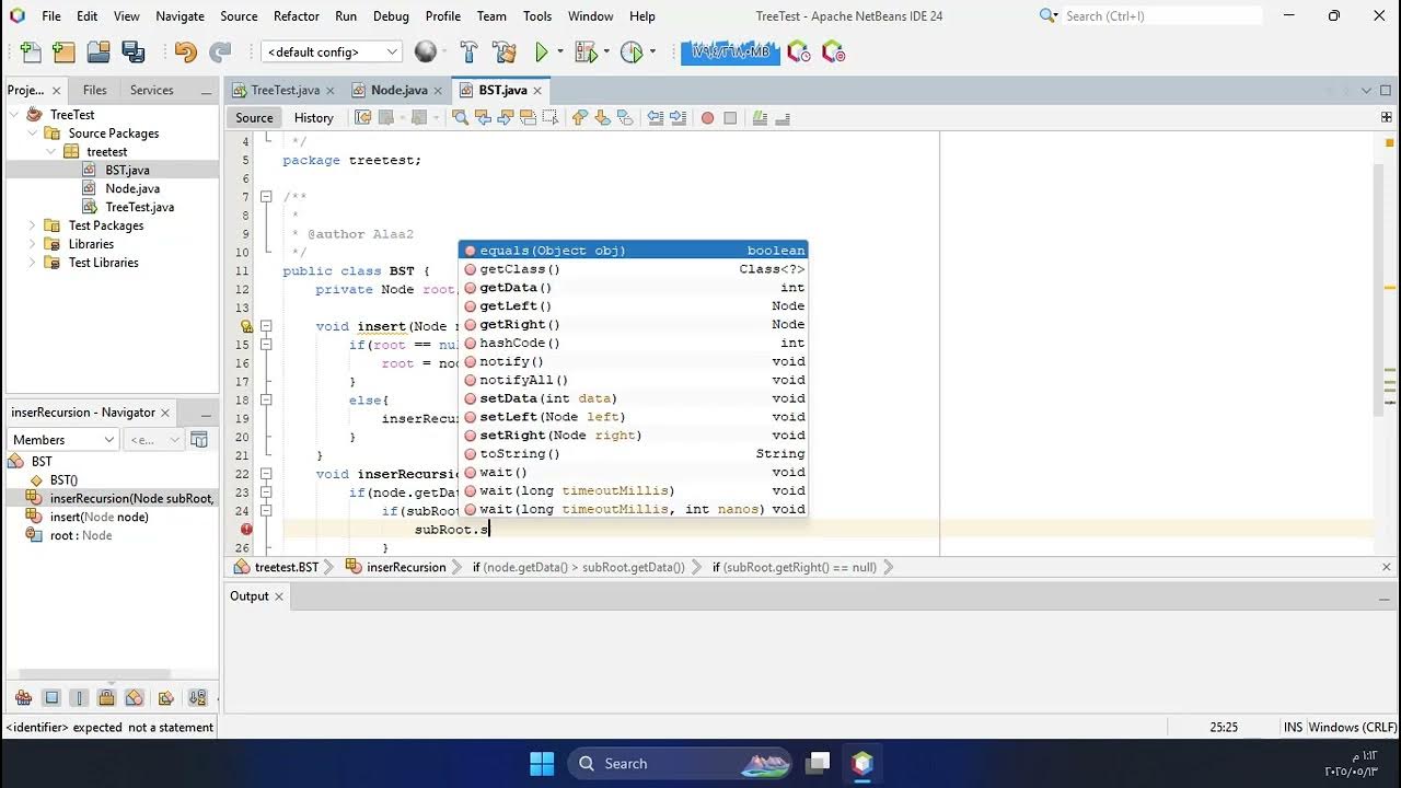 data structure 51 tree 04 insert to BST code - YouTube
