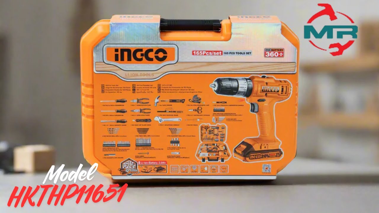 Lithium-Ion Impact Drill with 165 Pcs Tools Set & Carry Case | HKTHP11651 | MR Enterprise - YouTube