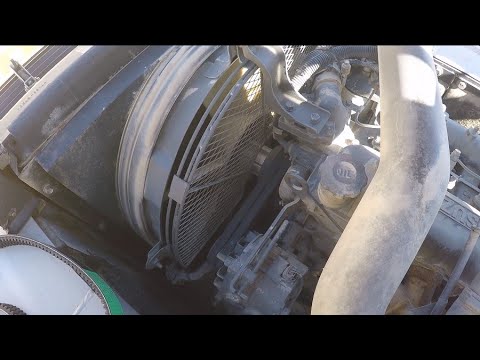 Link-Belt 210LX Excavator Cooling / Alternator Belt Replacement - YouTube