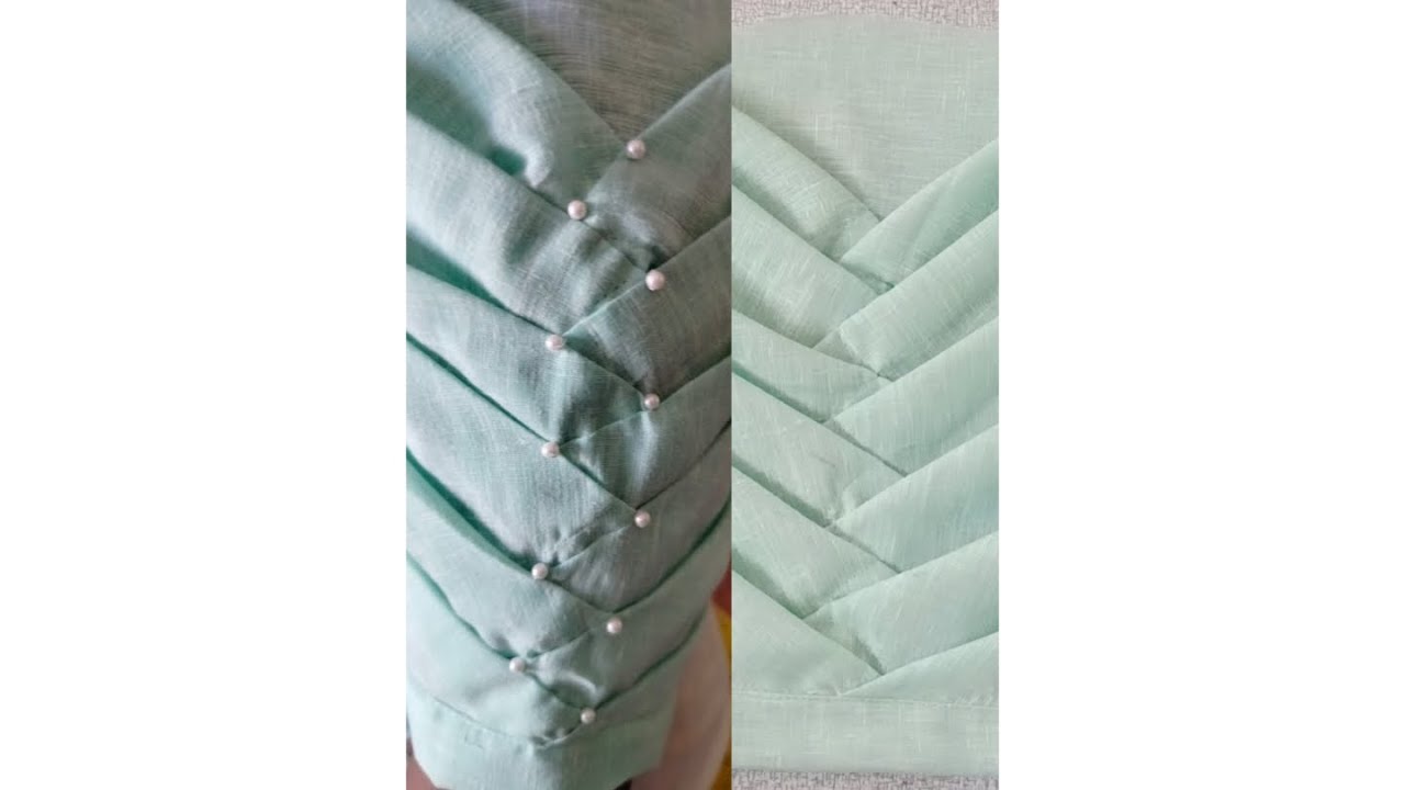 New sleeve design Cutting and stitching| pleated sleeve design| sleeve ...