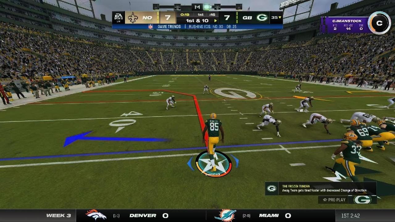Madden NFL 24 Calvin Beanstalk over a hundred yards reciving yards ...