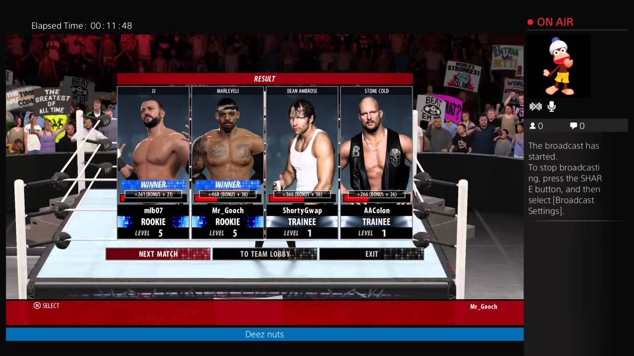 Mr_Gooch & JJ Show WWE 2K16 PS4 LIVE Broadcast - YouTube