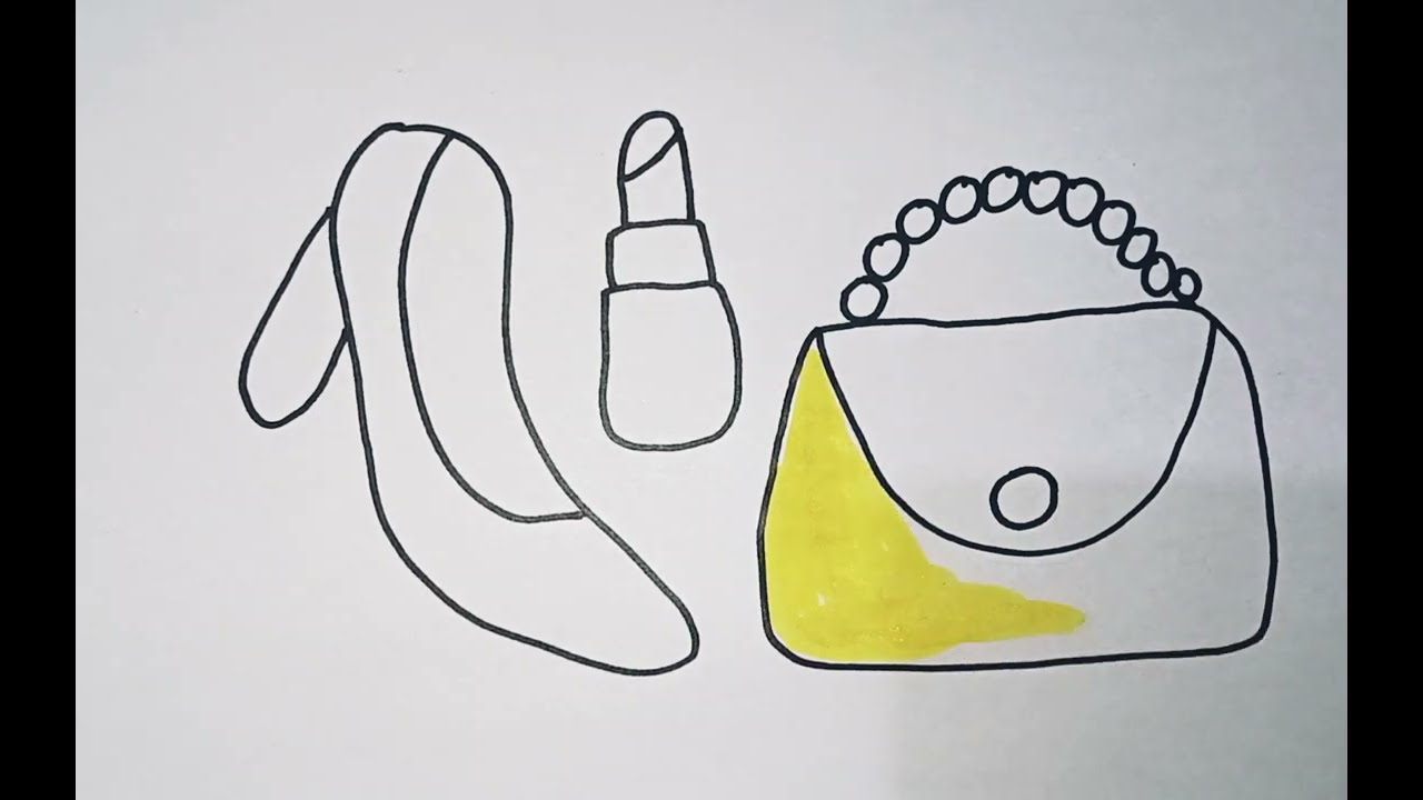 Women's Bags and Shoes Drawing, Painting and Coloring for Kids ...