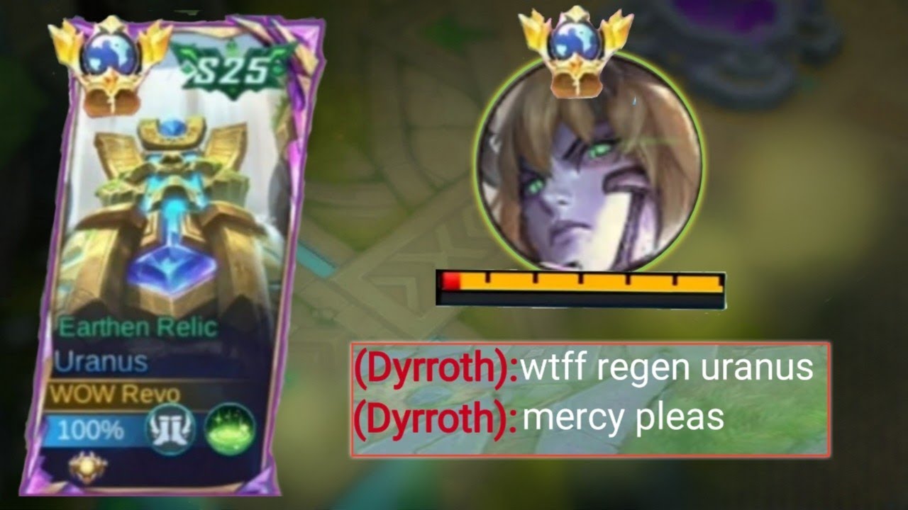 GLOBAL URANUS SECRET TRICK TO DOMINATE DYRROTH IN EXP LANE🔥GLOBAL URANUS REGEN HACK BUILD - MLBB ...