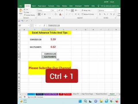 Excel Advance Tricks And Tips | Number Short Trick in Excel | #short #shorts | Excel Short Video ...