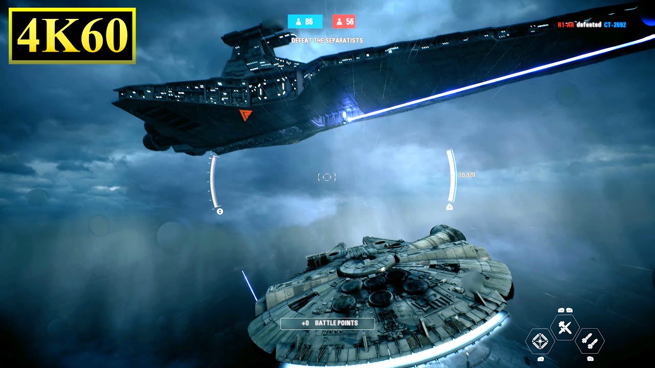 Star Wars Battlefront II StarFighter Battle - Rey - RTX 4090 Max ...