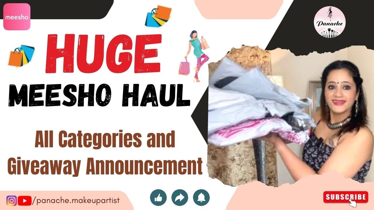 HUGE Meesho Haul | All Categories and Giveaway Announcement | Panache # ...