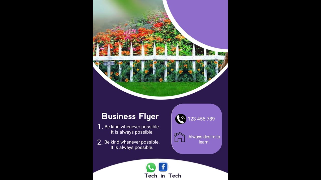 HOW TO CREATE A BUSINESS FLYER WITH YOUR PHONE (DO IT YOURSELF - DIY ...