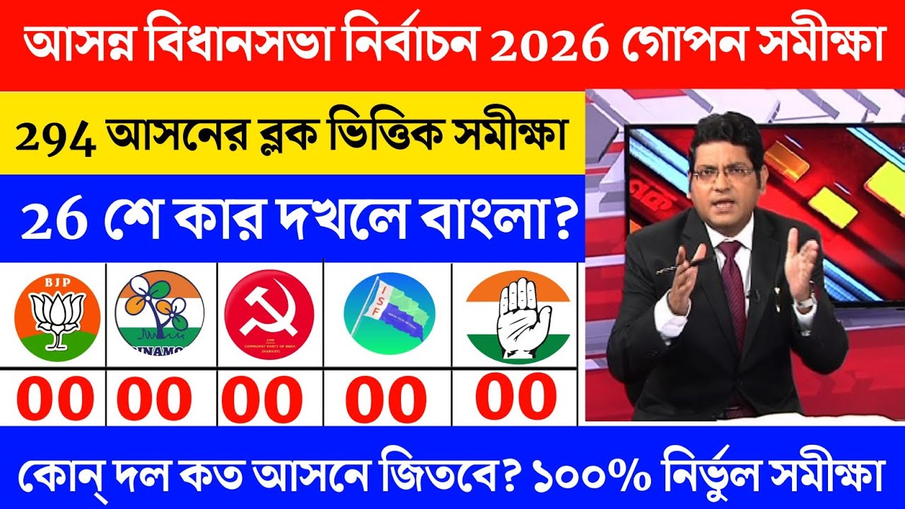 2026 West Bengal Bidhan Sabha Election Opinion Poll|Political Parties Data Analysis| ২০২৬ ...