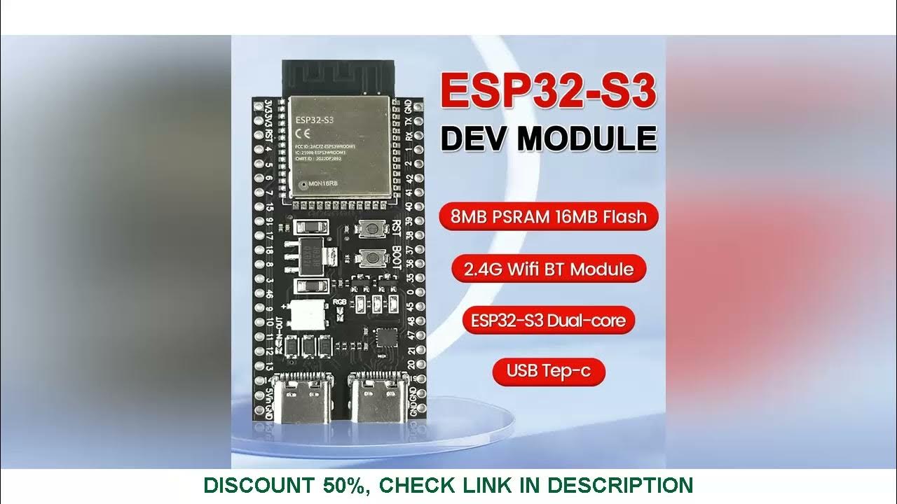 ESP32-S3 placa de desenvolvimento 2.4g módulo wifi para arduino esp idf ...