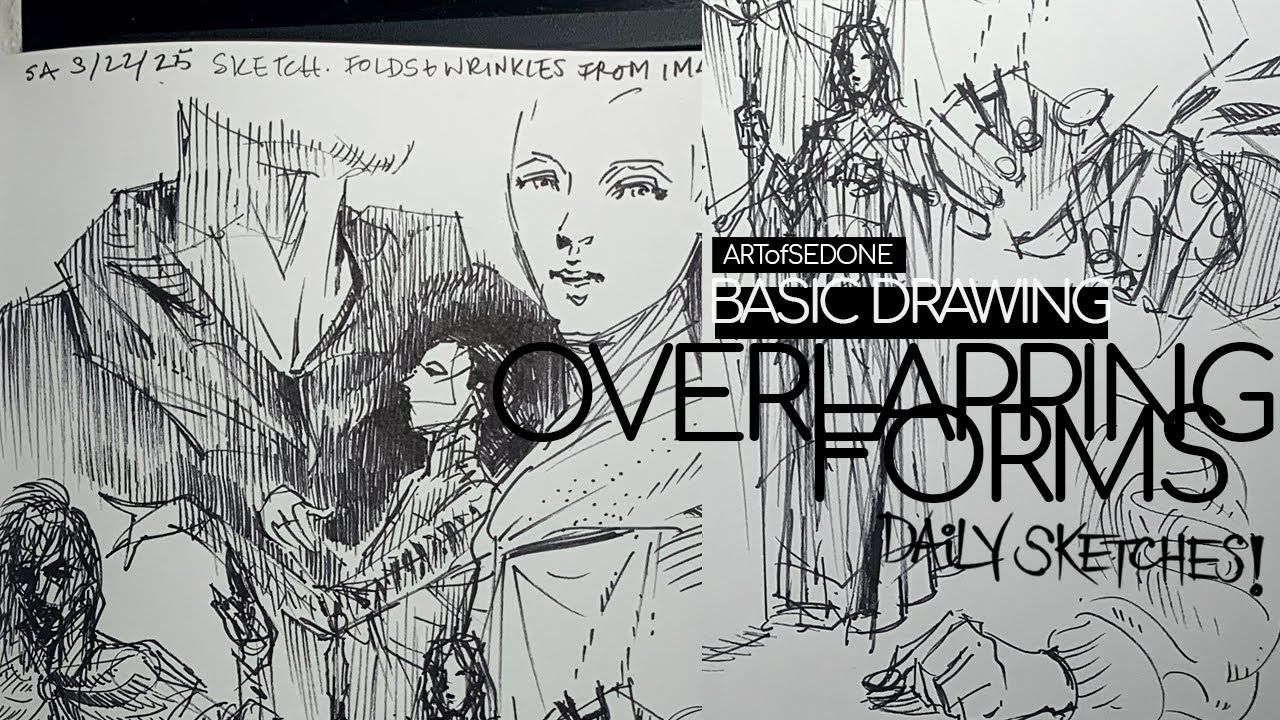 Basic Drawing Overlapping Forms - YouTube