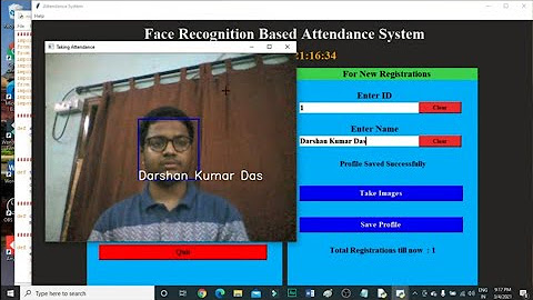 Face Recognition Based Attendance Monitoring System using Python - YouTube
