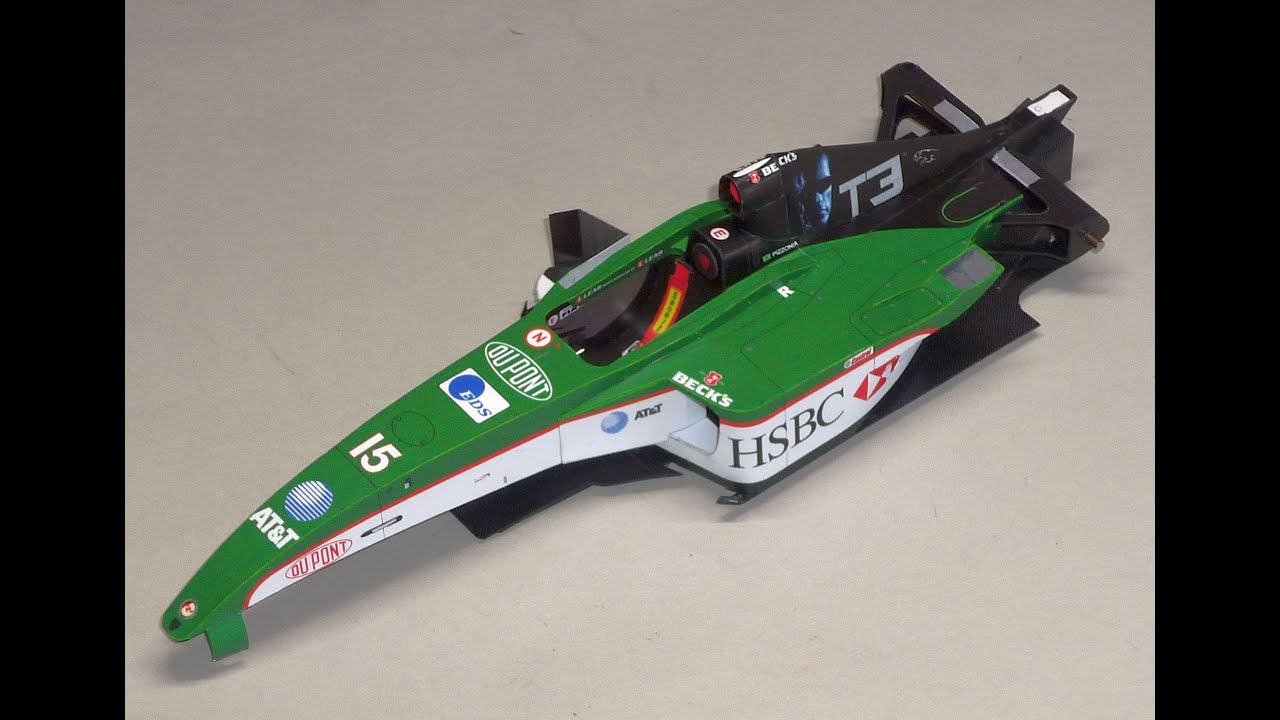 Building Paper Kit F1 Jaguar R4 part 2 - YouTube