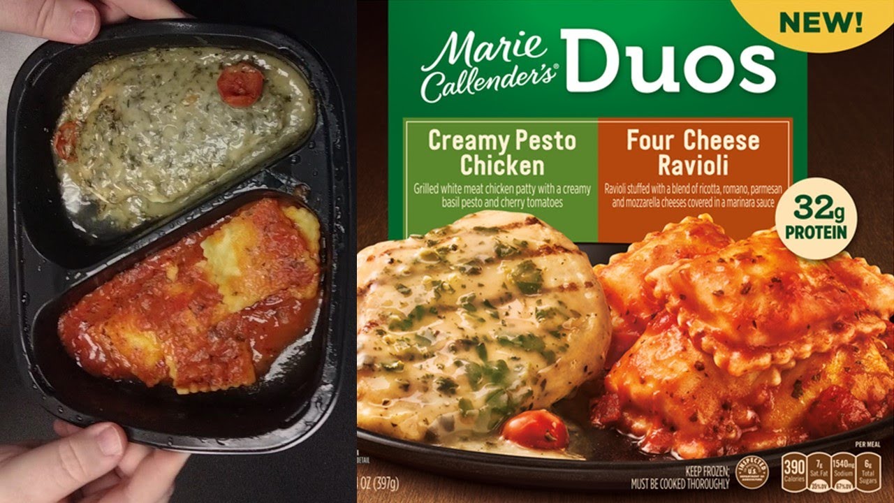 NEW DUOS! Marie Callender's Duos Creamy Pesto Chicken and Four Cheese ...