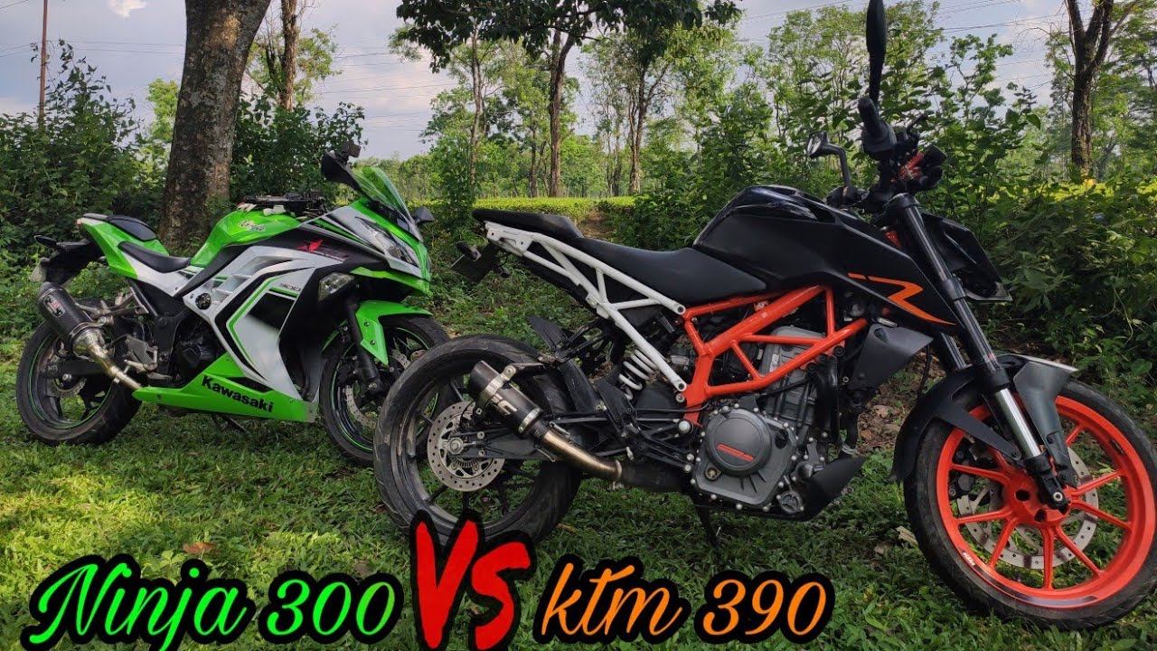 ktm 390 vs Ninja 300 exhaust note / sc project & yoshimura r77 - YouTube