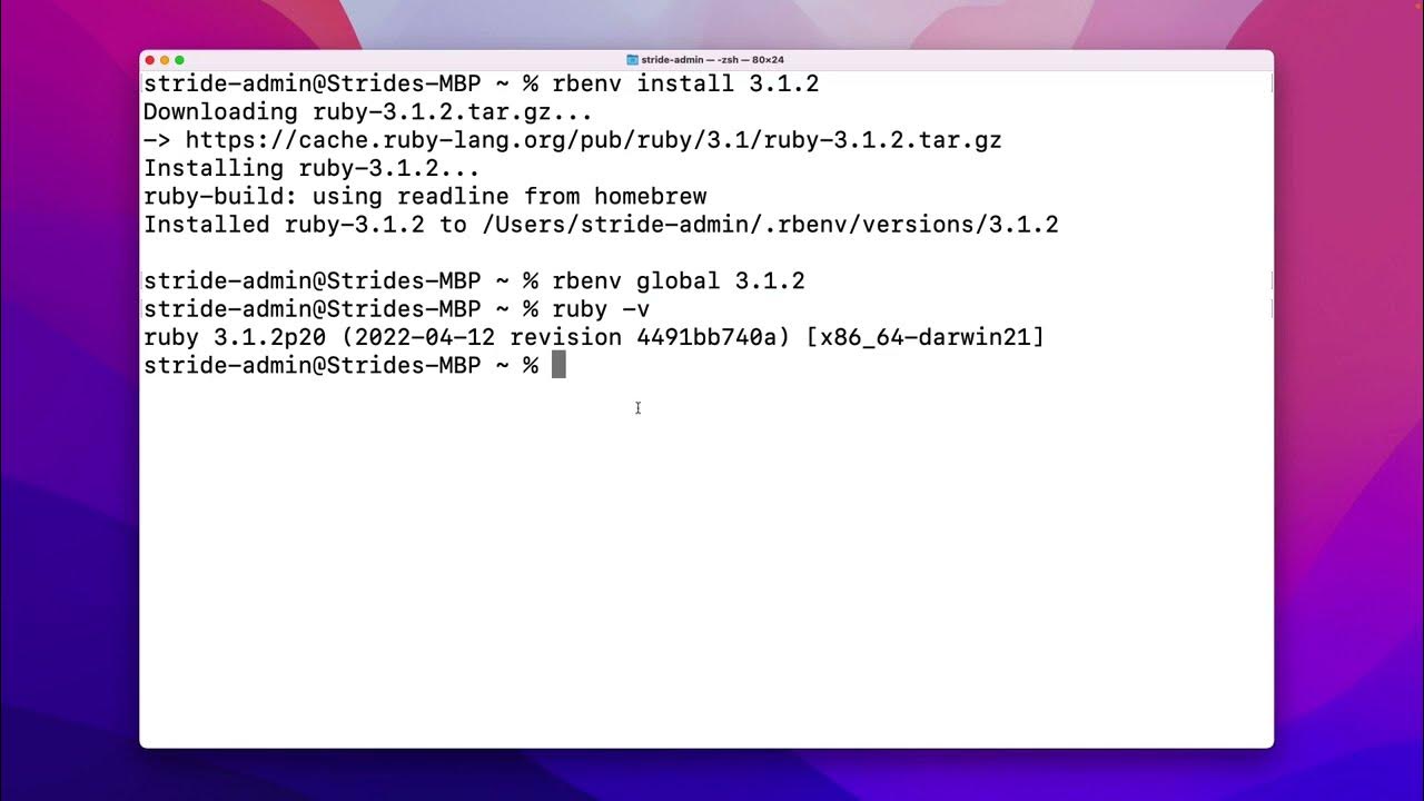 Learn to Code with Ruby V2 - 01 - Introduction & Installation - 08 - macOS Install Ruby - YouTube