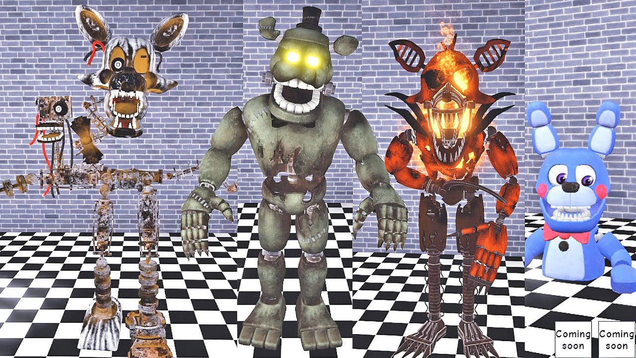 Grim Foxy, Phantom Mangle, Dreadbear Escondidos no Roblox Fazbear's ...