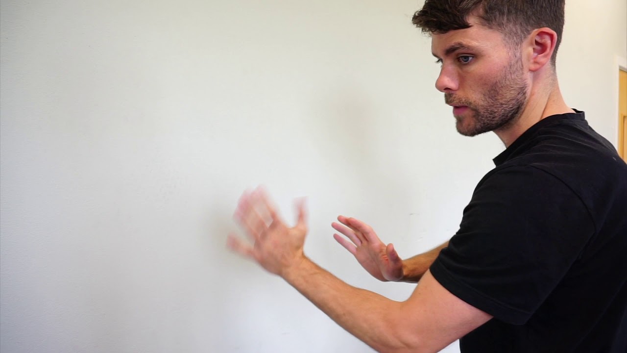 Single Arm Wall Press with Rib Cage Depression - YouTube