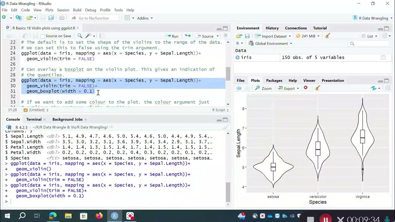 R Basics 18: Violin Plots using ggplot - YouTube