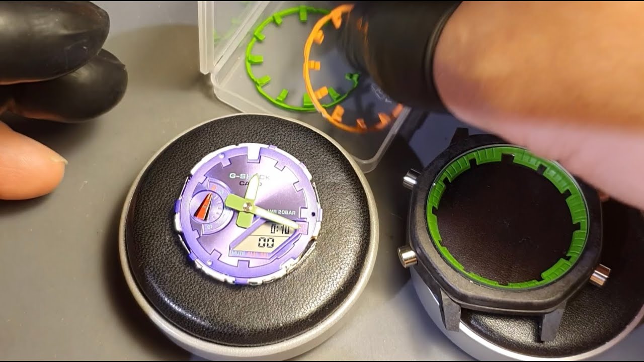 Modding a CASIO GA2100 to a EVANGELION UNIT 01 Theme - YouTube