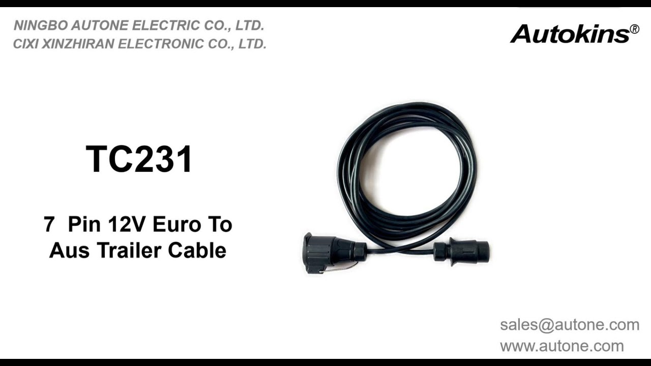 Autone TC231 12V 7 Pin Euro To Aus Type Trailer Wire Assembly TP02A autone-tc231-12v-7-pin-euro-to-aus-type-trailer-wire-assembly-tp02a