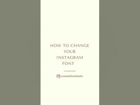 How to change your font on Instagram ( for highlights/ bios and ...