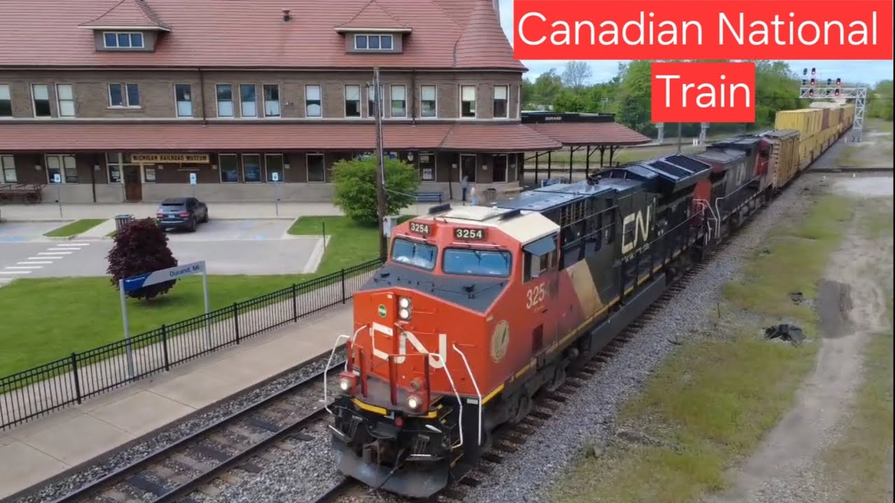 Canadian National Train Z149 With Intermodals and Auto-racks in Durand ...