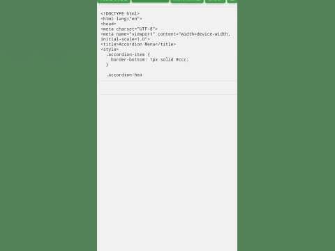 make a accordion menu in html #html #smartphone #python #webdesign # ...