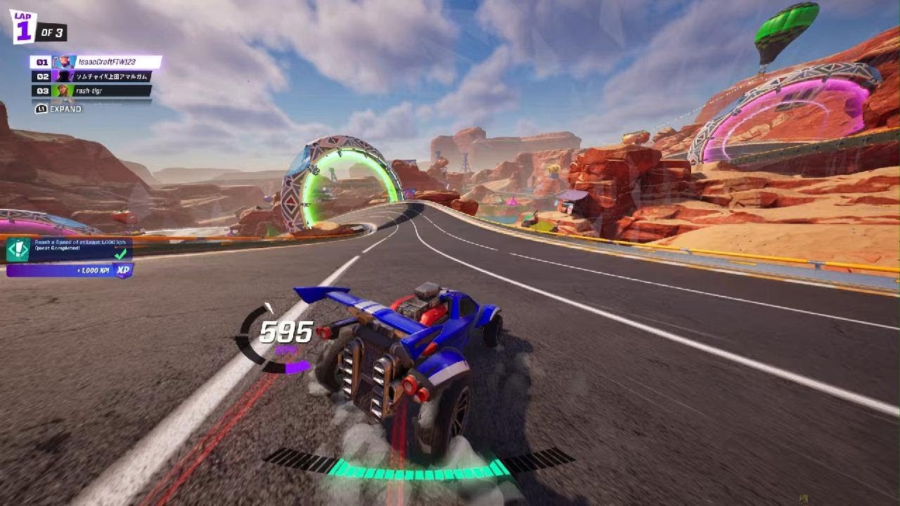 Fortnite FULL ROCKET RACING GAMEPLAY - YouTube