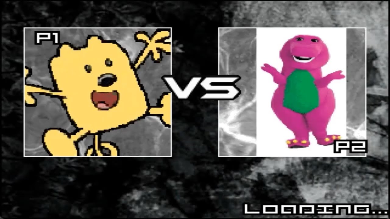 MUGEN: Wubbzy (Wow! Wow! Wubbzy!) vs Barney (Barney and Friends) - YouTube