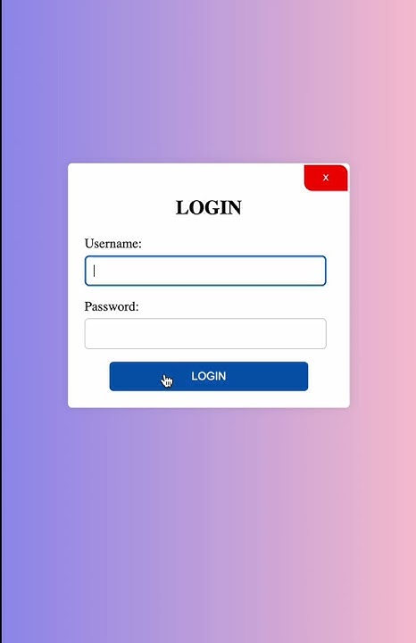 Video Out Now Html Css Javascript Tutorial Coding Login Form Popup Box Htmltutorial 