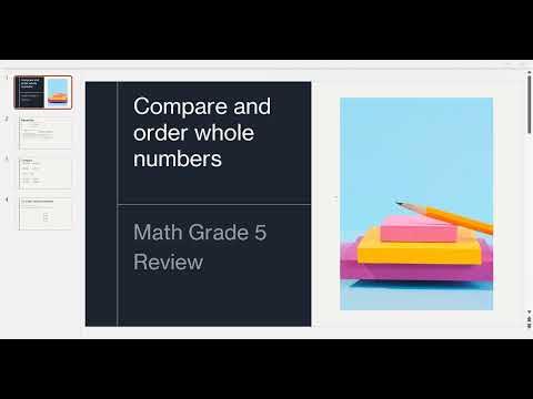 Math Grade 5. Lesson 2. Review. Comparing and Ordering Whole numbers. - YouTube