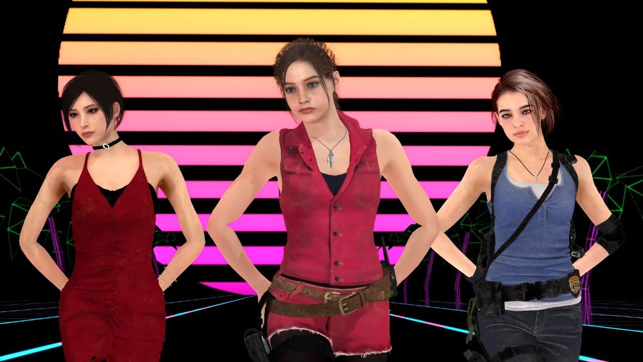 [MMD] Dreamcatcher Scream - Claire Redfield, Jill Valentine, Ada Wong ...