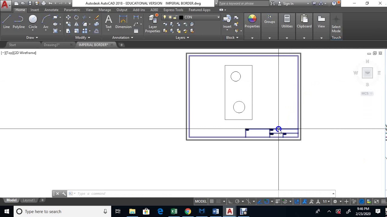 5-3 Border and Printing in AutoCAD - YouTube