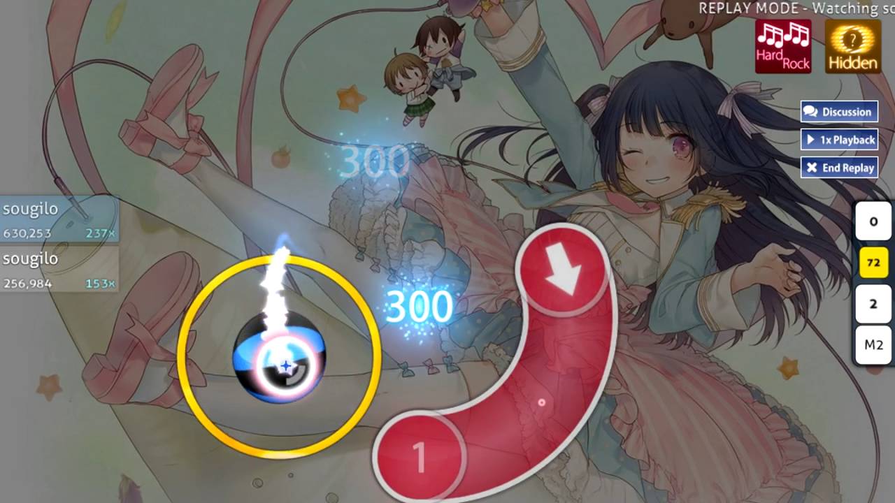 下手くそなosu![秘密の扉から会いに来て]ノーマル SS mods HR Hidden - YouTube