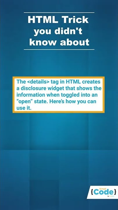 HTML Trick You Didn’t Know ! | HTML Tricks and Tips | HTML For ...