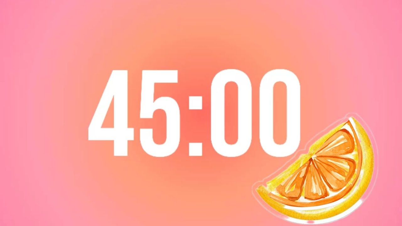 45 Minute Countdown Timer (silent) | Pink Aura | Soft Aesthetic Focus ...