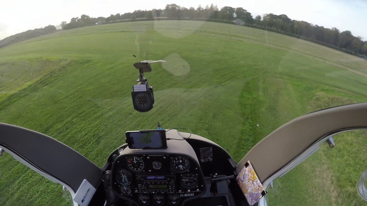 Rotorway Exec 162f Departure from Abbots Bromley - YouTube