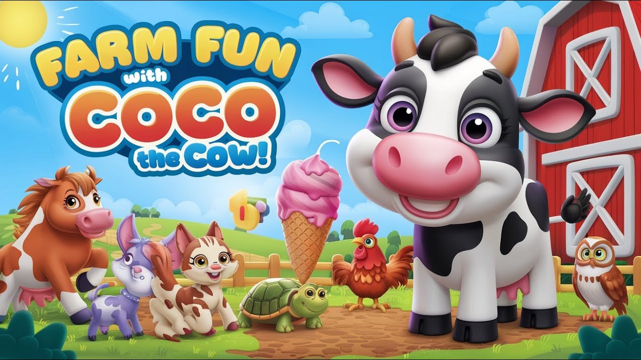 Farm Fun with Coco the Cow | Nursery Rhymes & Kids Education - YouTube
