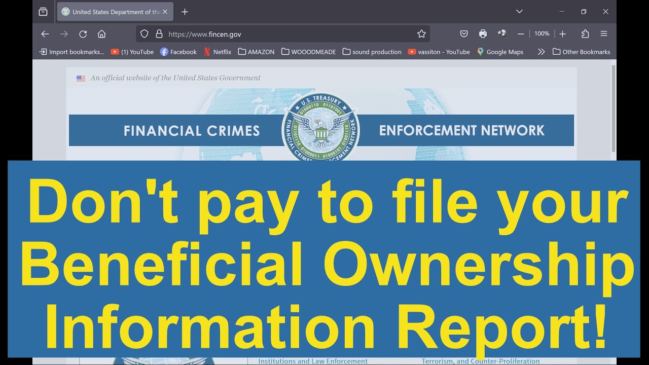File your BOIR for FREE | Beneficial Ownership Information Report - YouTube